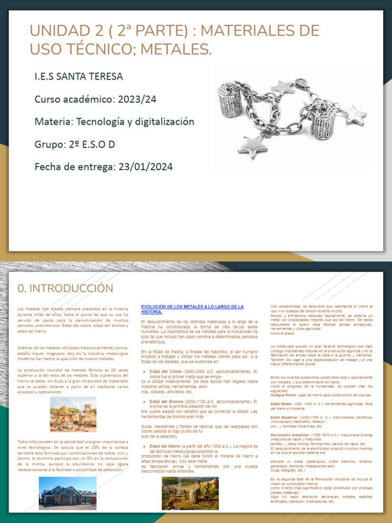 Tarea 4 - Infografías Metales | PDF | Hierro | Rieles