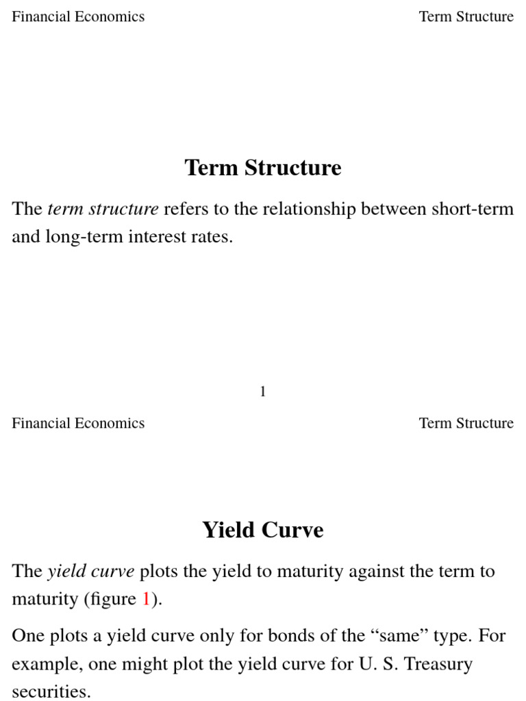 Term Structure | PDF | Yield Curve | Bonds (Finance)