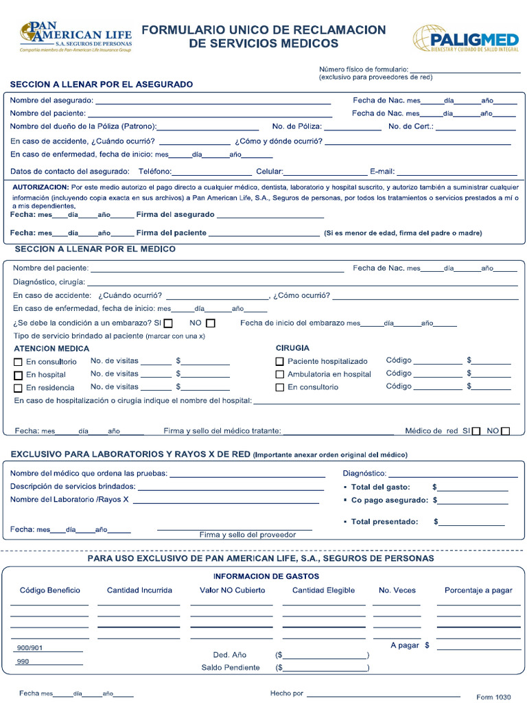 Formulario Palic | PDF