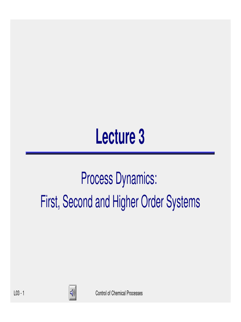 04 - Process Dynamics (First, Second and Higher Order Systems) | PDF ...