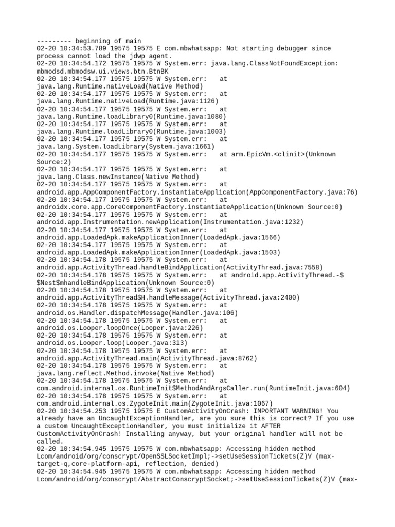 Logcat | PDF | Java (Programming Language) | Mobile App