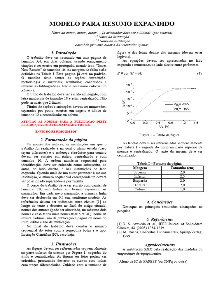 Modelo de Resumo 25 Sict Fatec-Sp | PDF