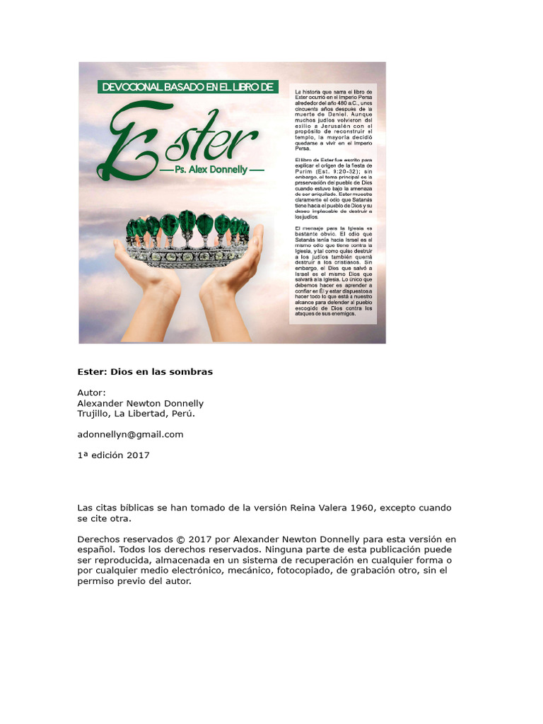 Comentario de Ester | PDF | Esther | Libro de Ester