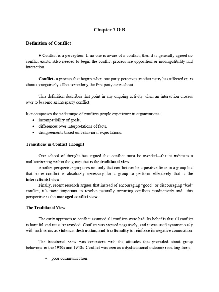 Chapter 7 Ob | PDF | Negotiation | Mediation