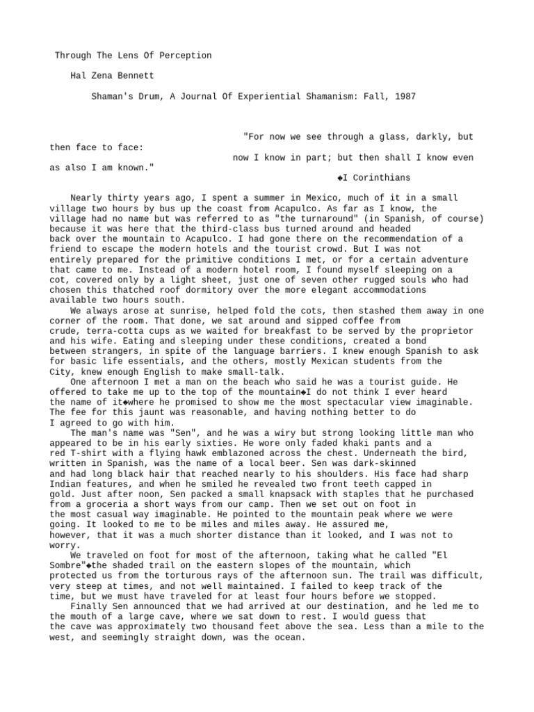 Through The Lens of Perception (Shamanism) | PDF | Cats