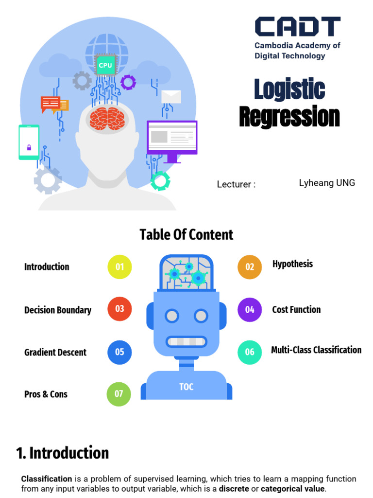 Logistic Regression | PDF | Statistical Classification | Logistic Regression