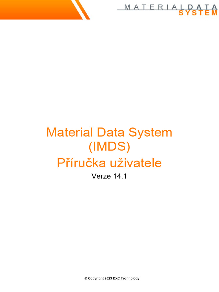 Imds Usermanual 14.1 CZ | PDF