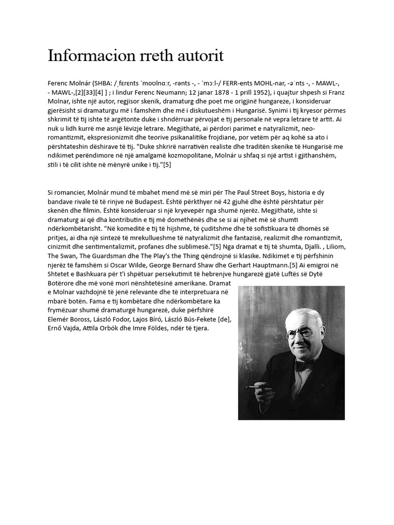 Informacion Rreth Autorit | PDF