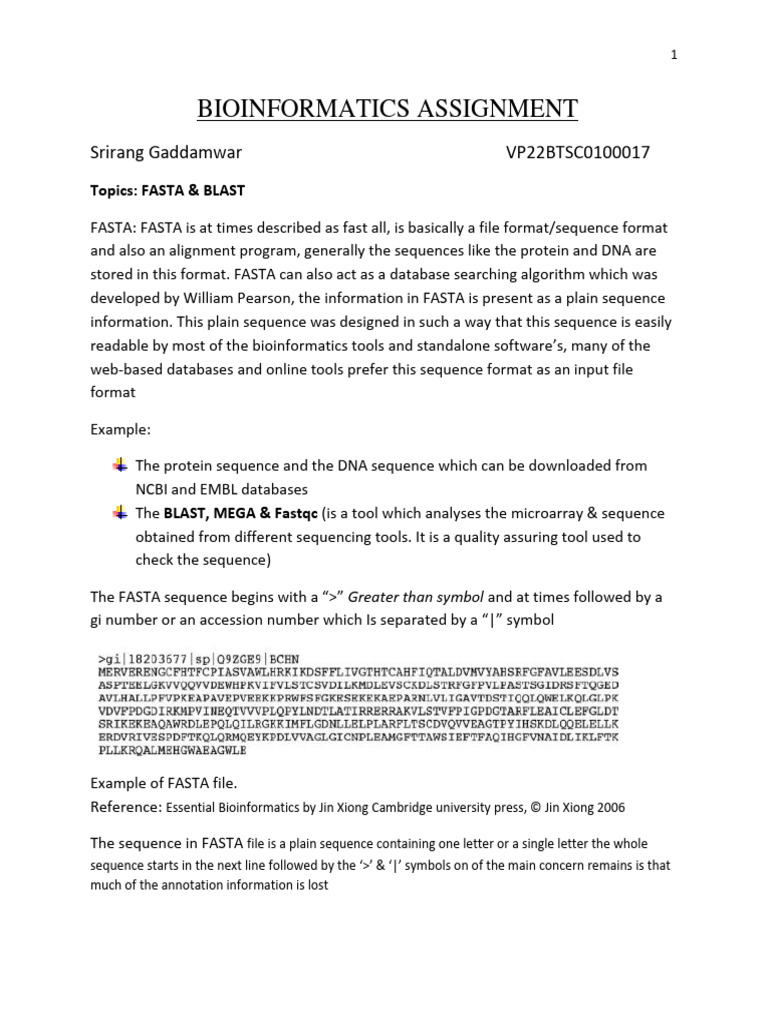 Fasta and Blast | PDF | Sequence Alignment | Dna Sequencing