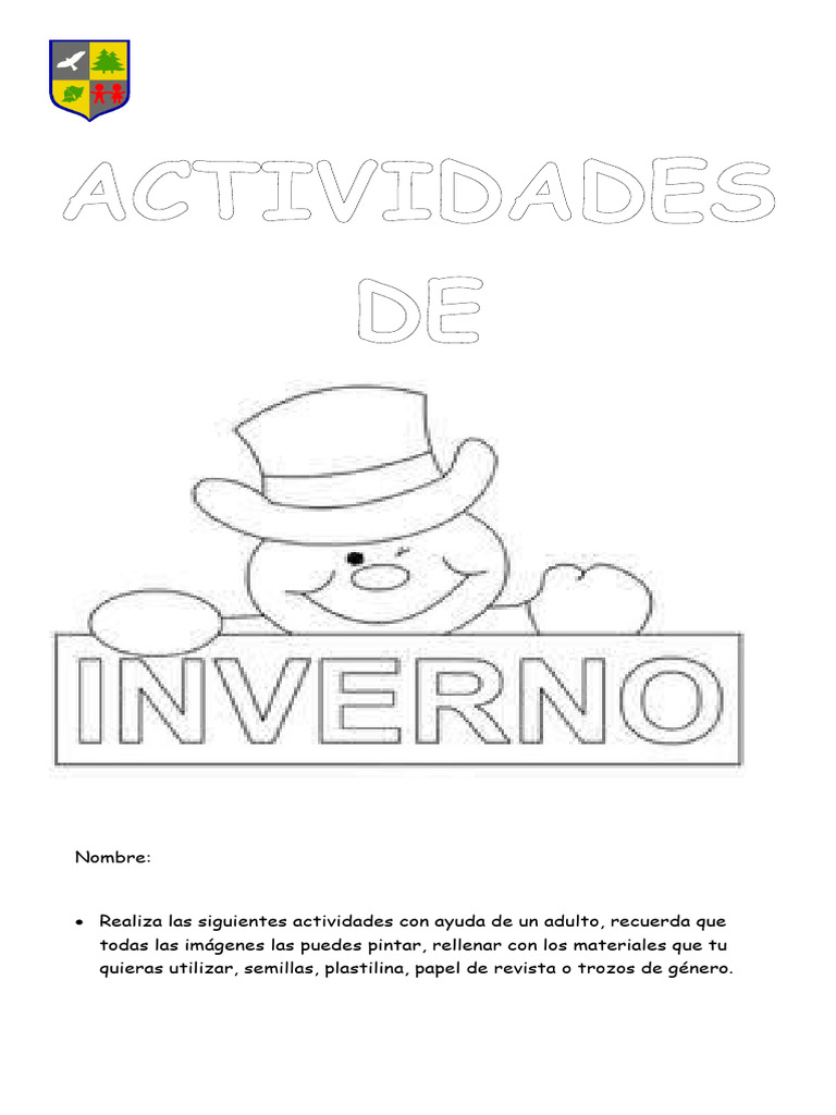 Actividades Vacaciones de Invierno | PDF | Hogar y jardín | Arte