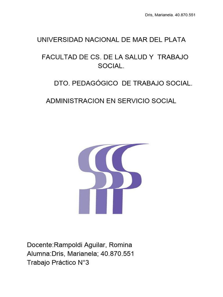 Administracion, T.P N°3, Dris | PDF
