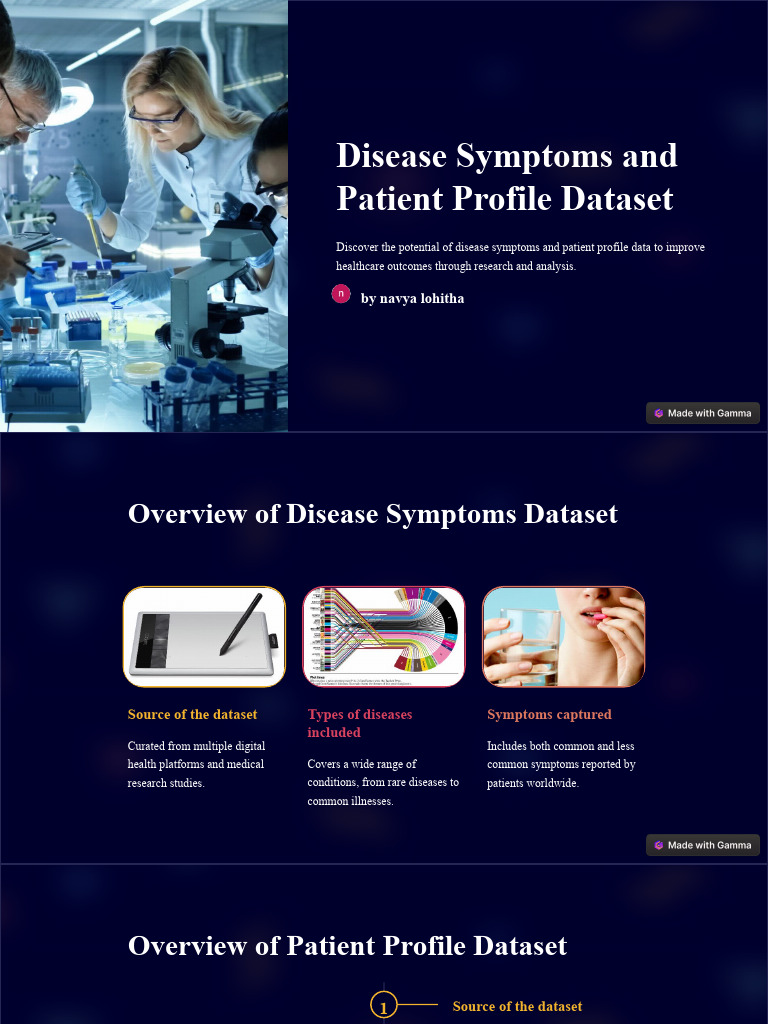 Disease Symptoms and Patient Profiles Dataset | PDF | Health Care | Patient