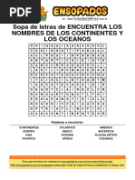 Prevencion de Desastres - Sopa de Letras | PDF | Ajedrez | Juegos y ...