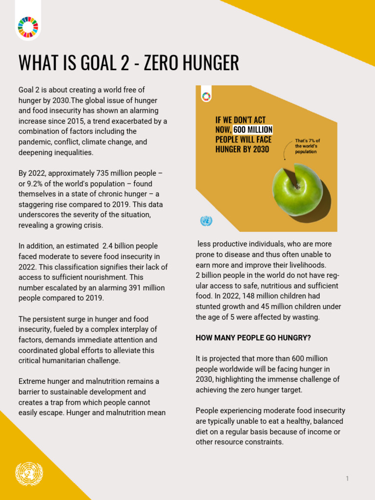 Understanding Goal 2: Zero Hunger | PDF | Technology & Engineering