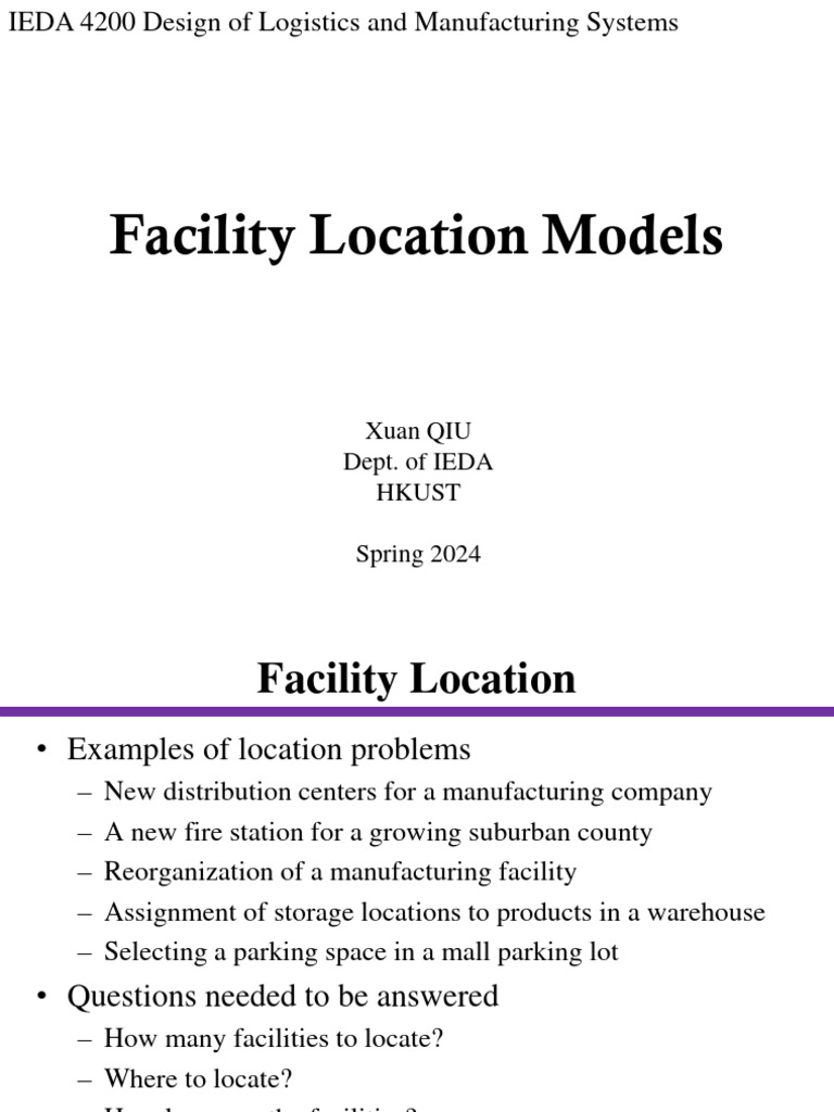L2-Facility Location Model (I) | PDF