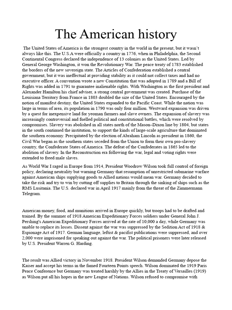 American History | PDF | Allies Of World War II | The United States