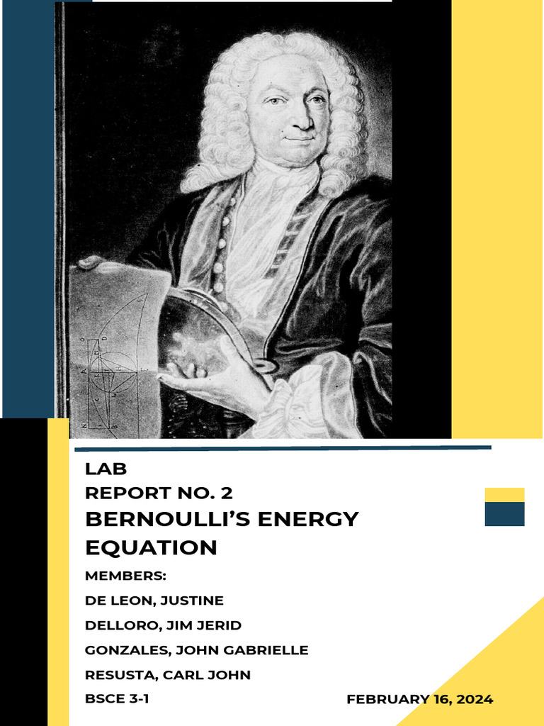 Bernoulli's Equation Lab Report | PDF | Fluid Dynamics | Flow Measurement