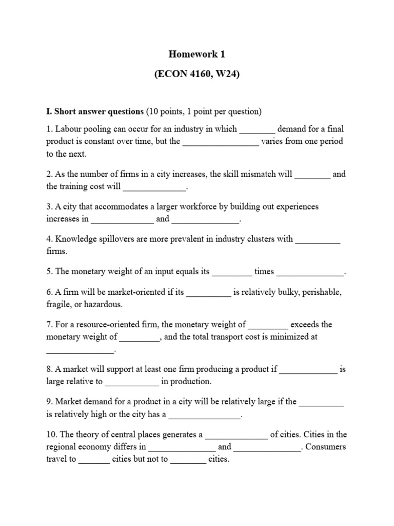 Homework 2 - Econ 4160 - w24 | PDF | Profit (Economics) | Economic ...