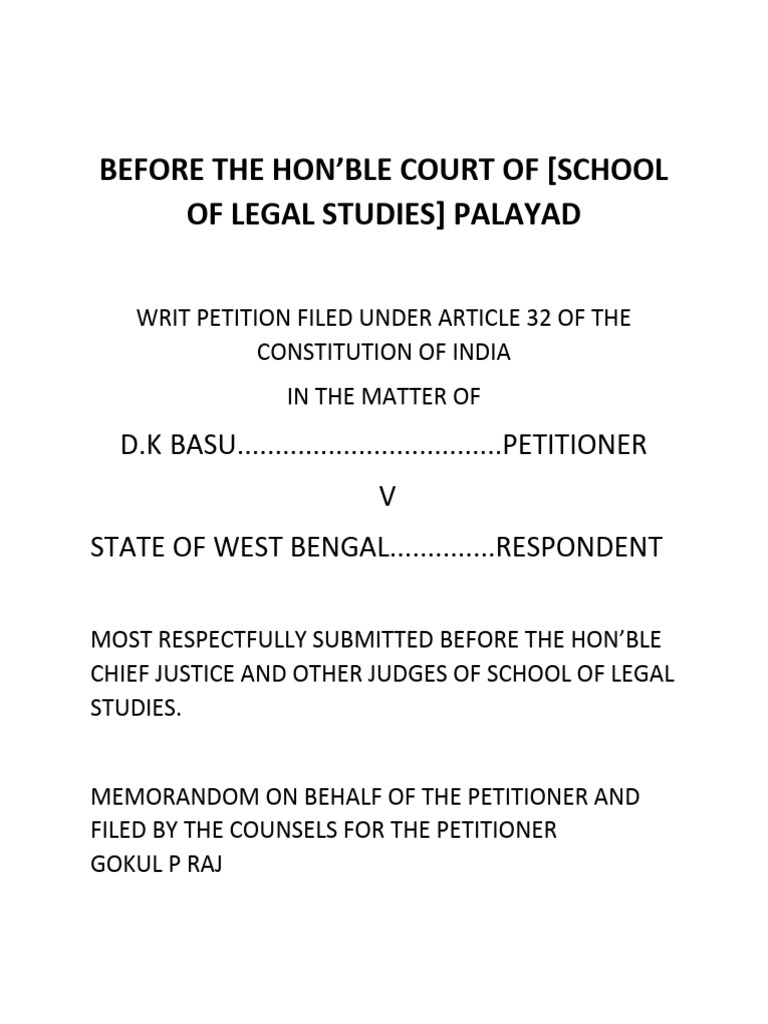 Moot | PDF | Standing (Law) | Writ