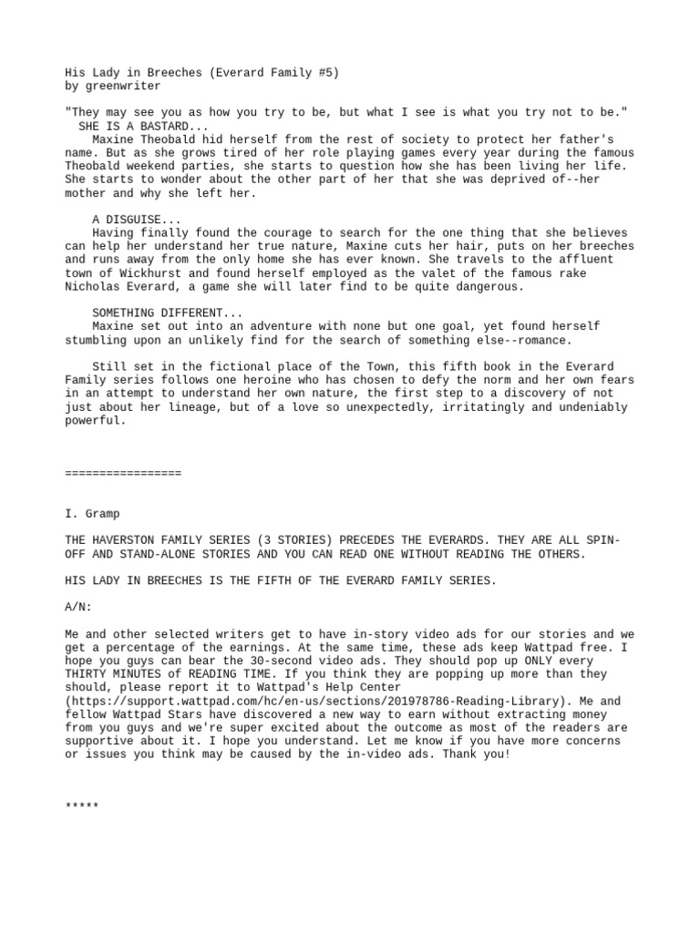 His Lady in Breeches (Everard Family #5) | PDF | Mystery, Thriller ...