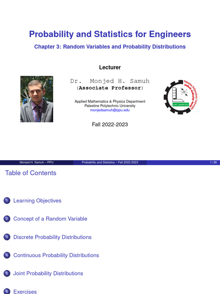 Chapter 3 of Probability & Statistics For Engineers & Scientists Course ...