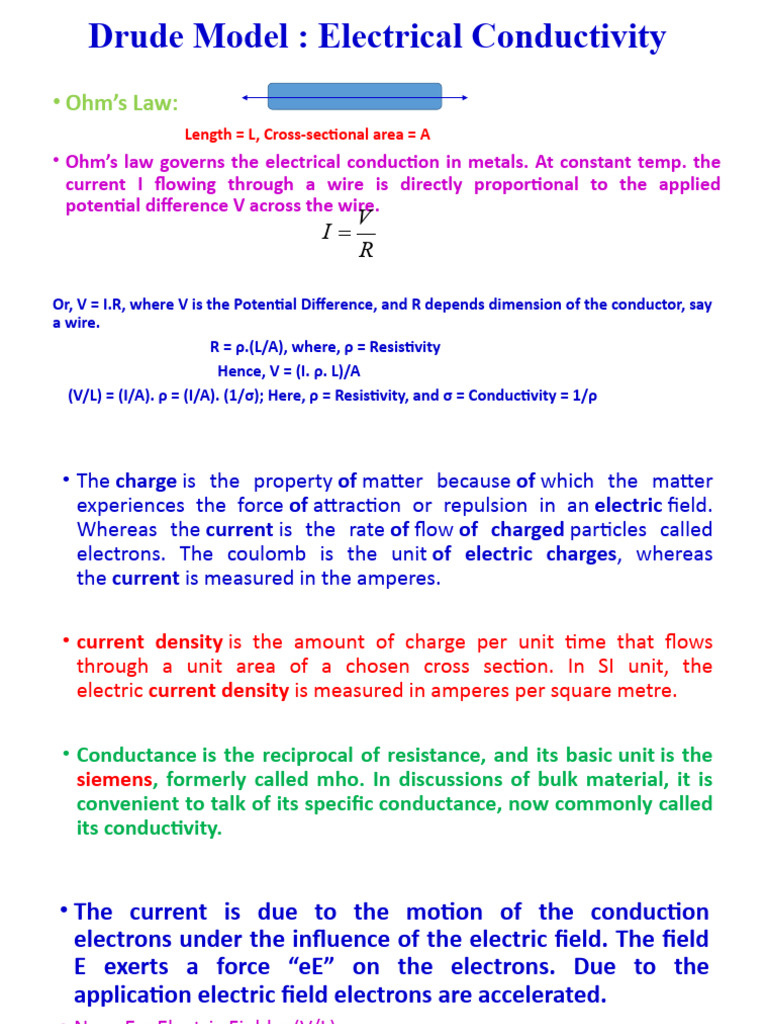 2nd Note - Electrical Conductivity - PCC | PDF