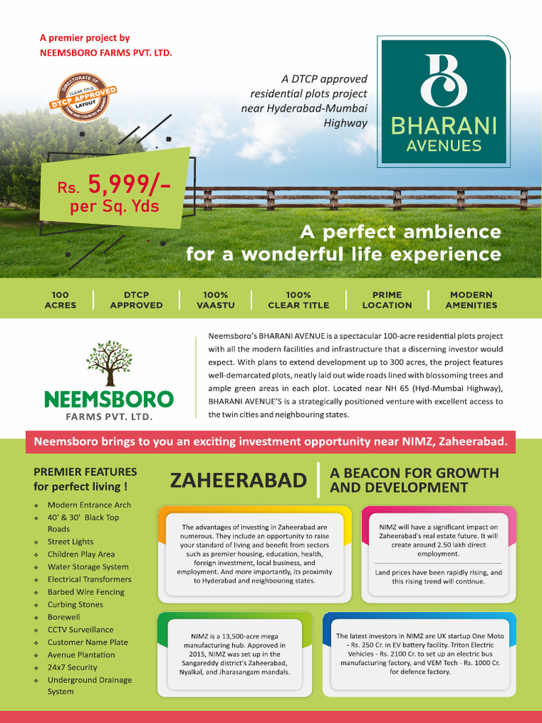 Bharani Avenues LEAFLET | PDF