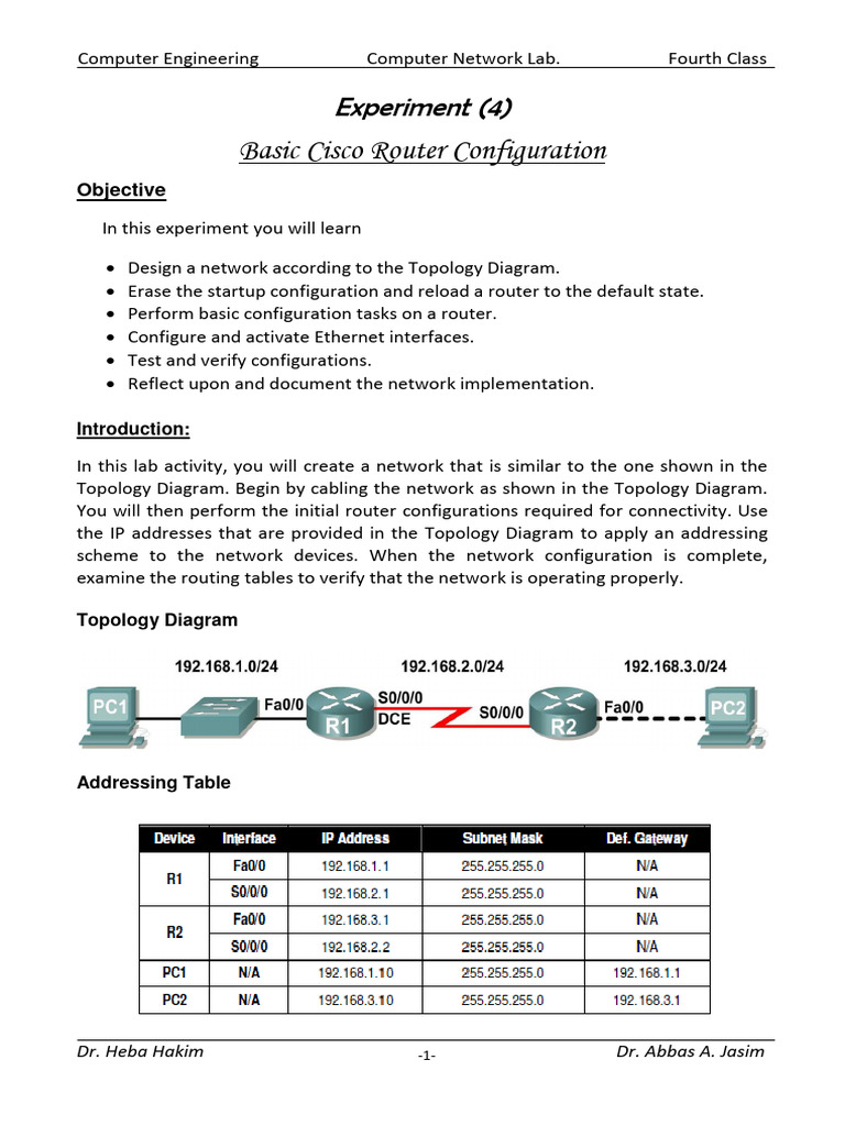 Experiment 4 | PDF | Network Architecture | Computer Architecture