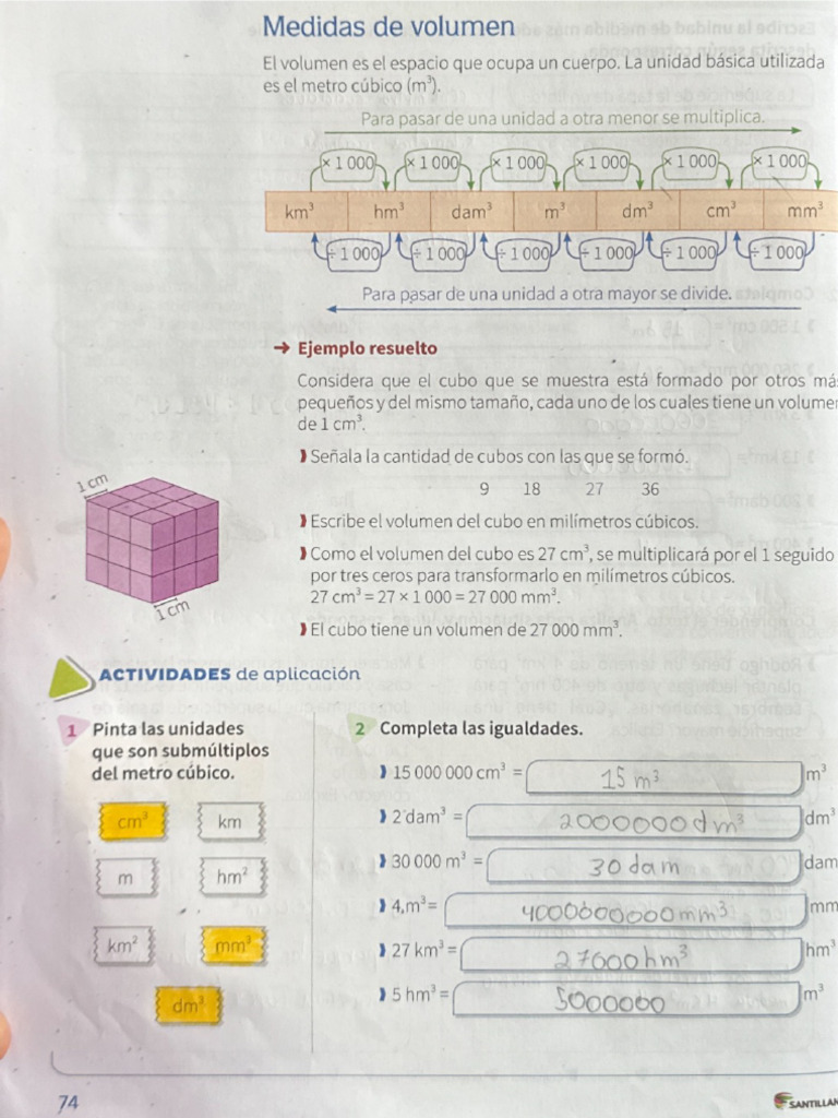 Matematica Libro Unidades de Superficie y Volumen David Almache ...