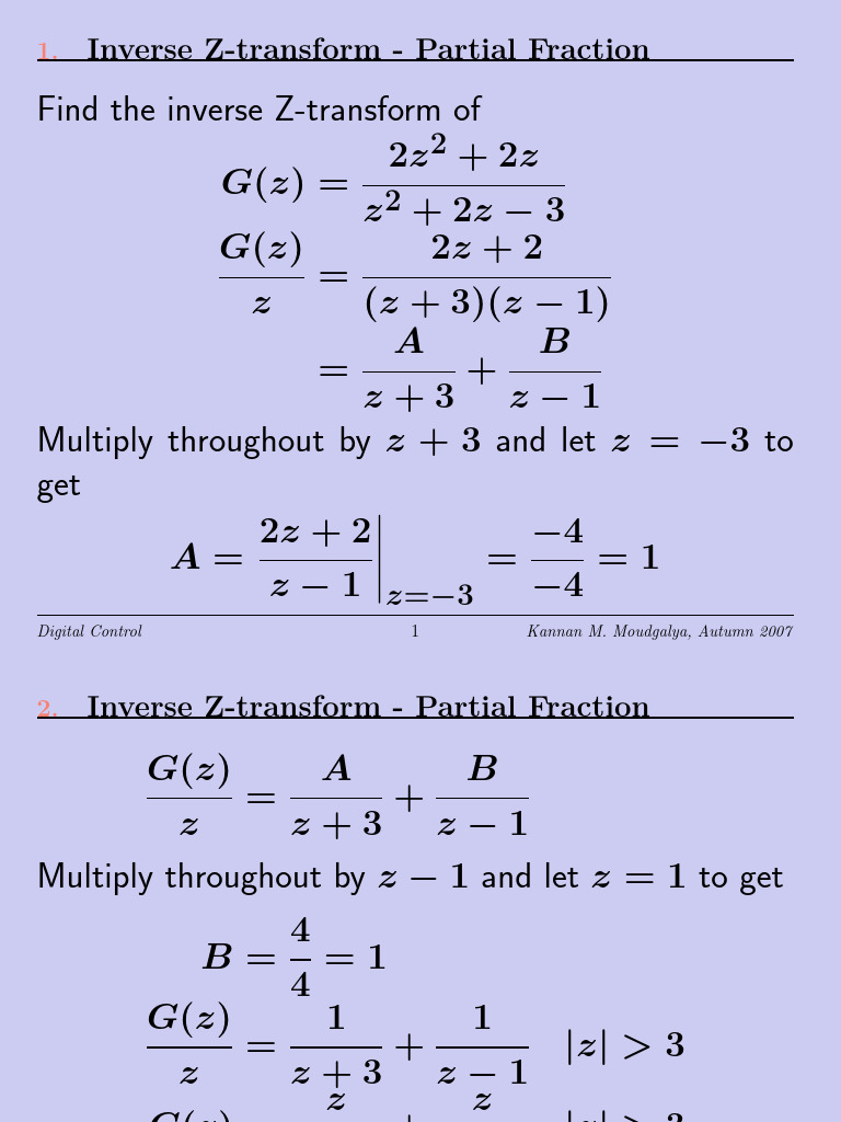 Moudgalya-Inverse Z Transform | PDF