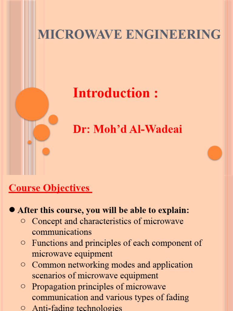 Microwave Engineering Overview and Applications | PDF