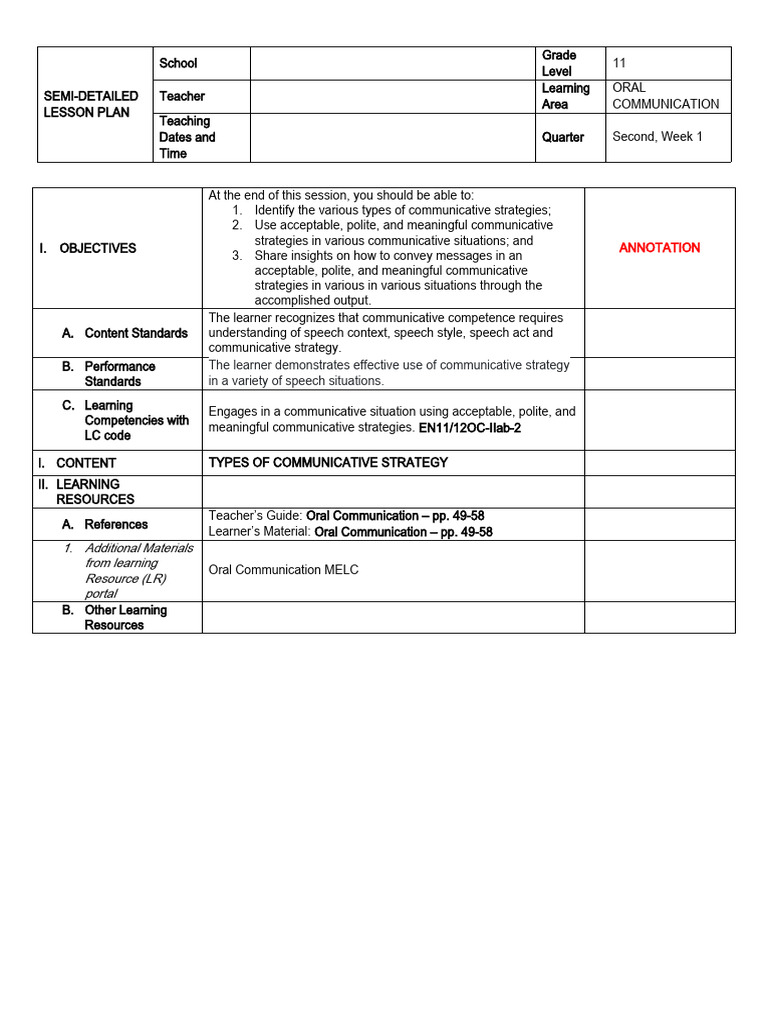 Co2 Oral-Comm | PDF | Communication | Learning