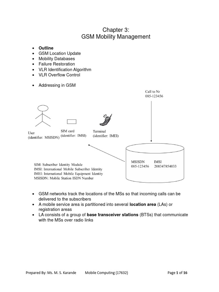 Chapter 3 GSM Mobility Management | PDF