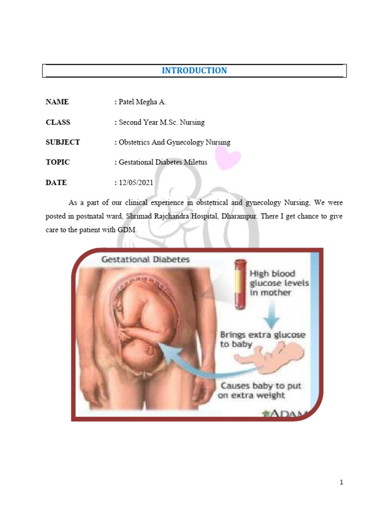 PNC Case Study On Gestational DM | PDF