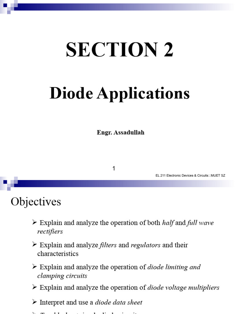 Diode Applications in Rectifiers and Filters | PDF | Rectifier | Power ...