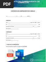 Contrato de Compraventa de Animales | PDF