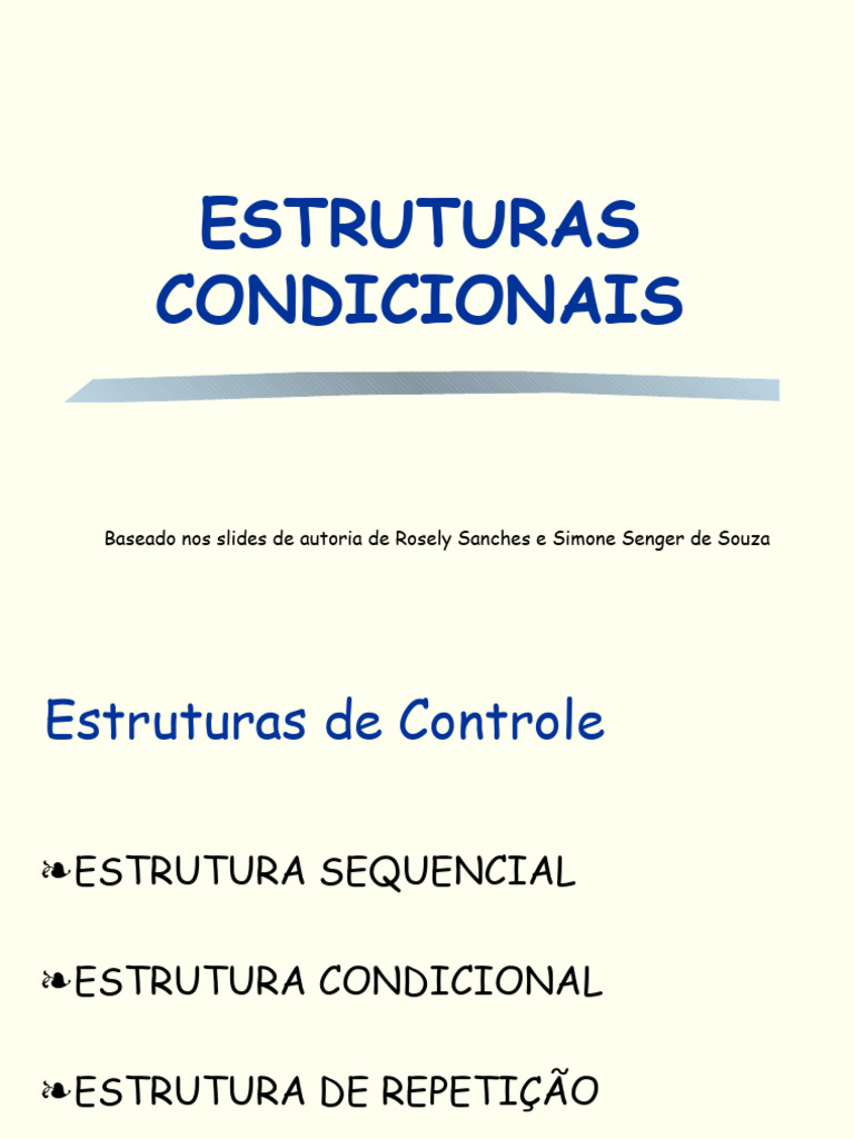 Estruturas Condicionais em Algoritmos | PDF