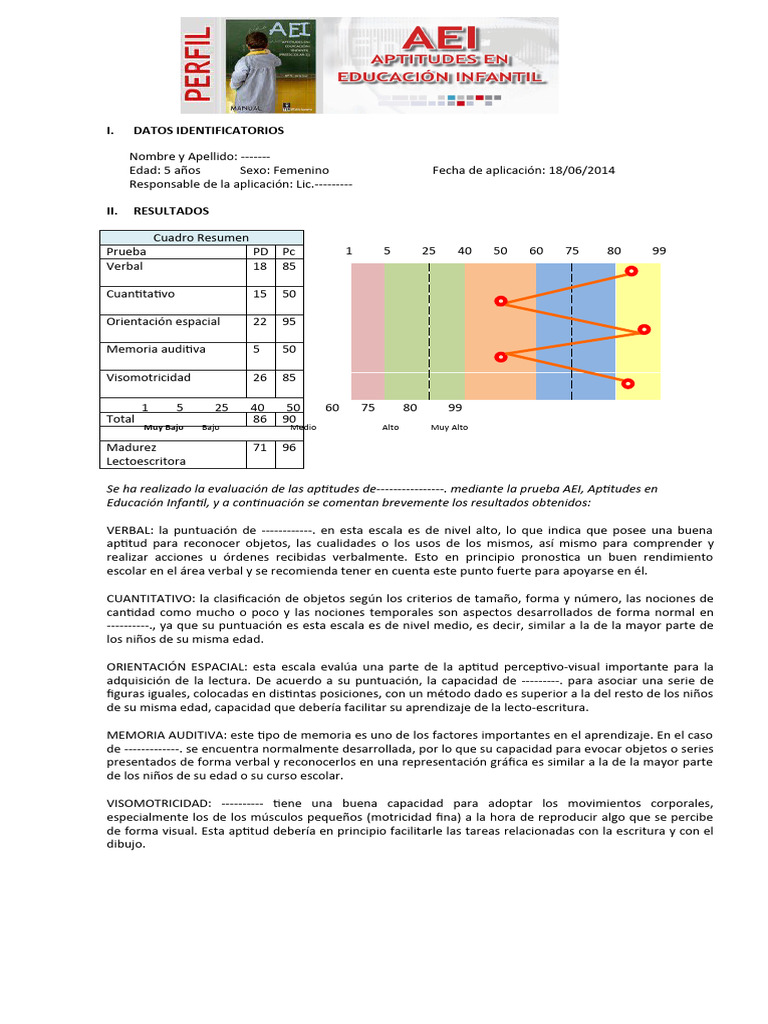 Formato Informe AEI | PDF | Aprendizaje | Memoria