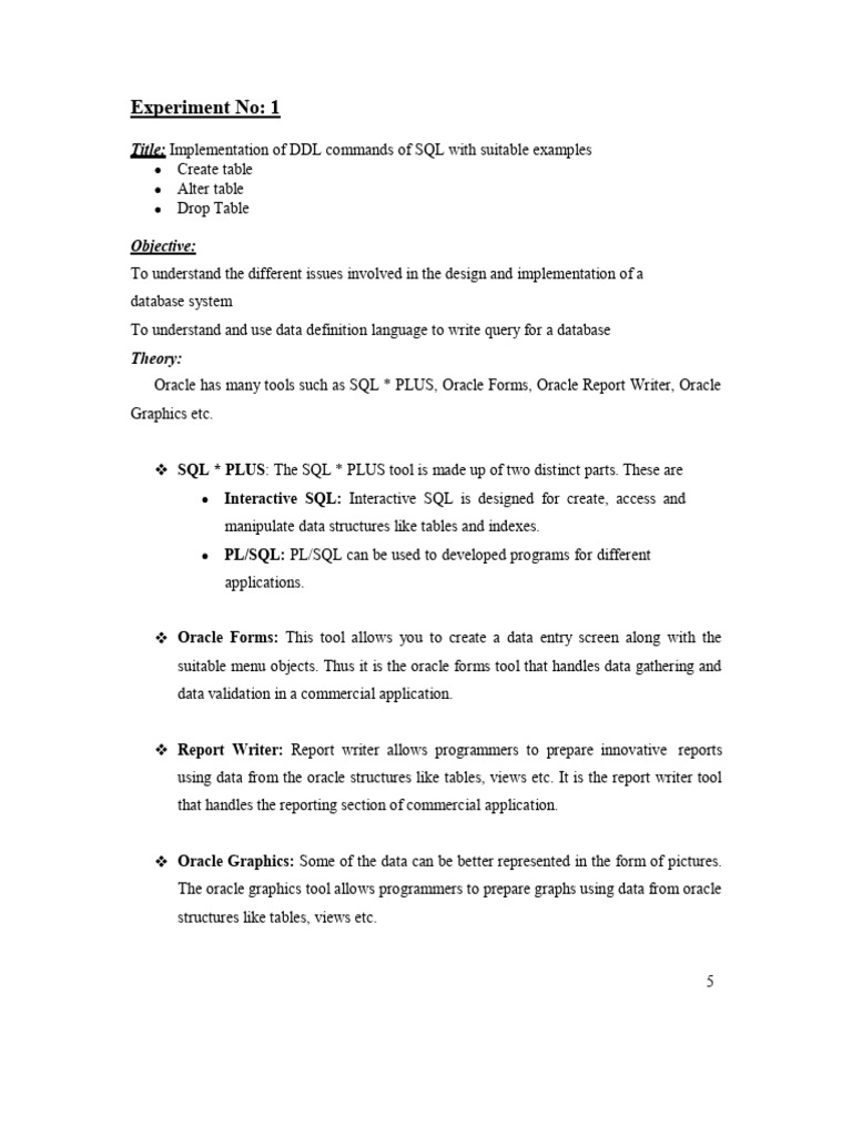 1-DDL Commands | PDF | Sql | Relational Database 1-DDL Commands | PDF | Sql | Relational Database