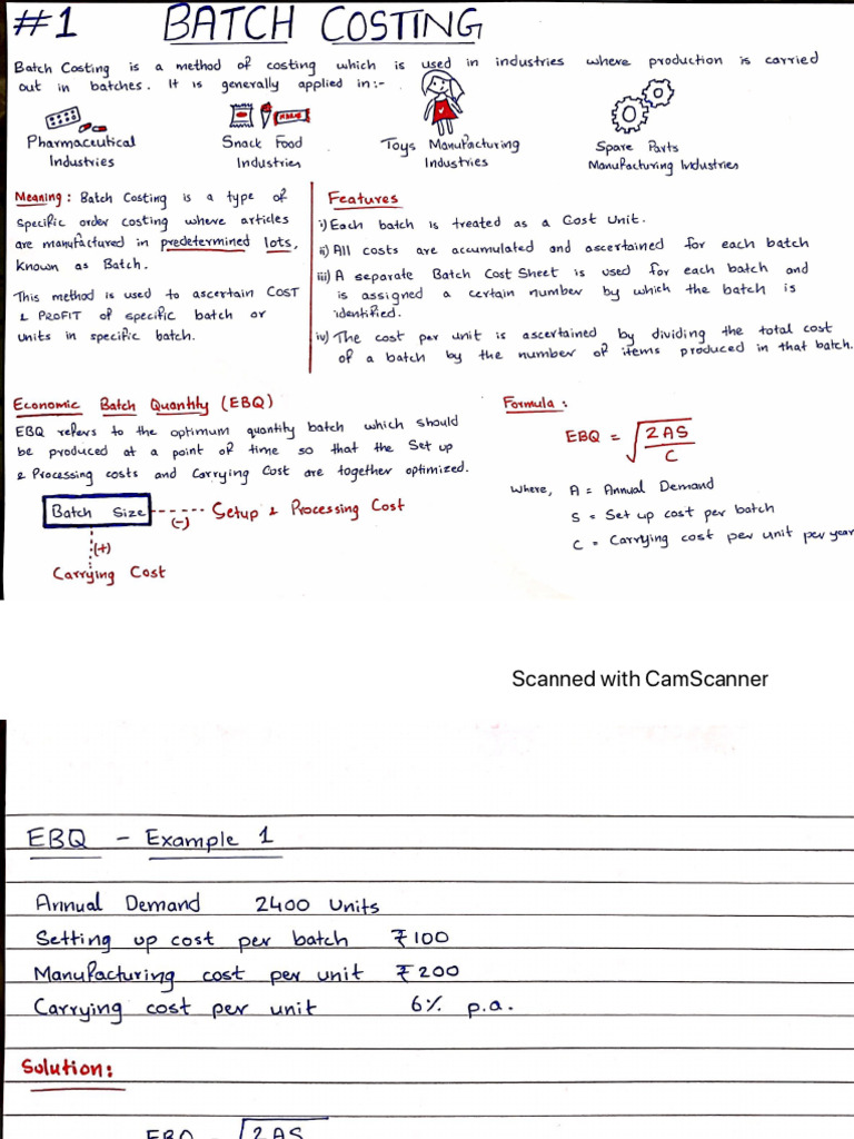 #1-#4 Batch Costing | PDF