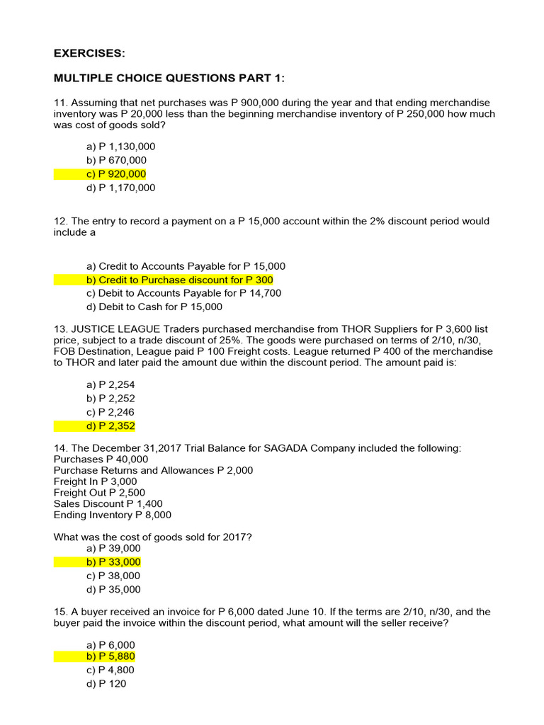 Practice Set 1 | PDF | Accounts Payable | Debits And Credits