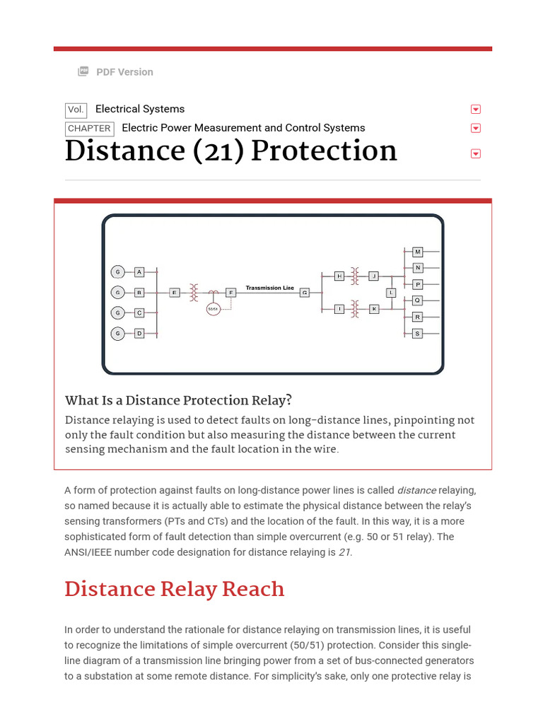 Distance (21) Protection - Electric Power Measurement and Control ...