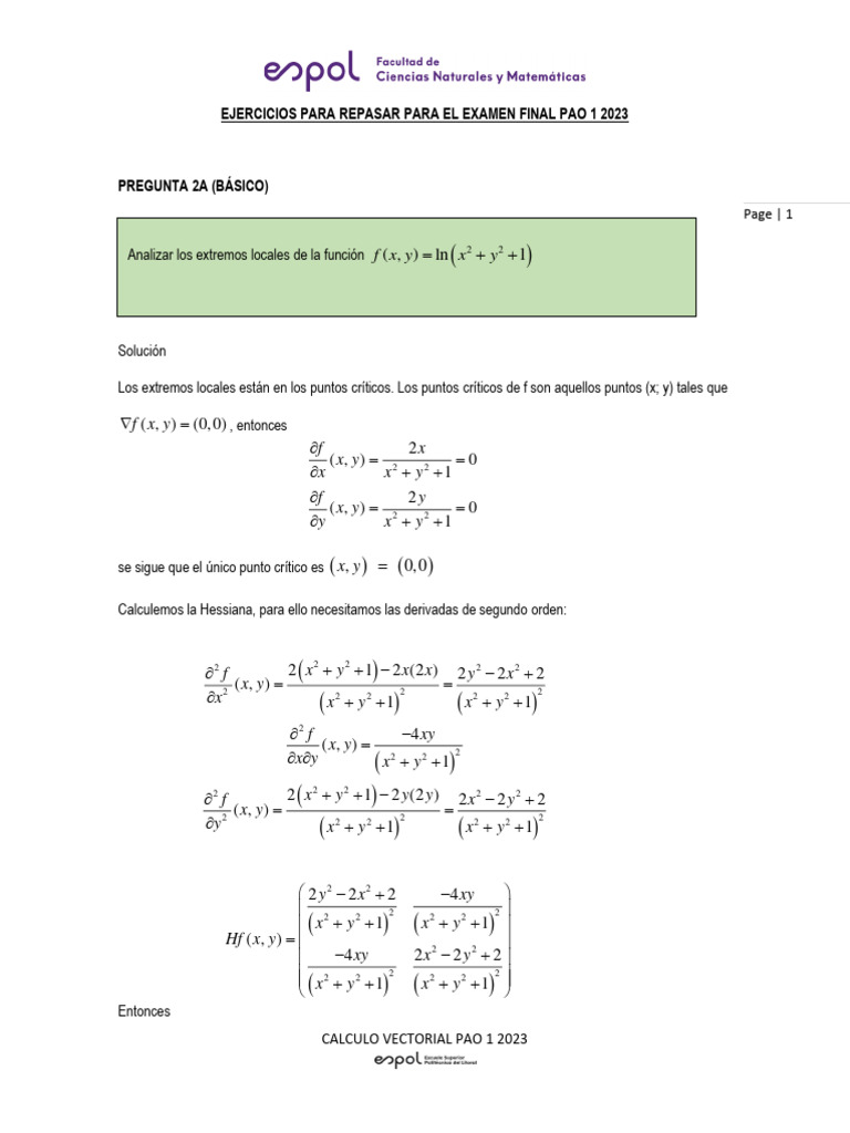 Ejercicios para Repasar para El Examen Final | PDF