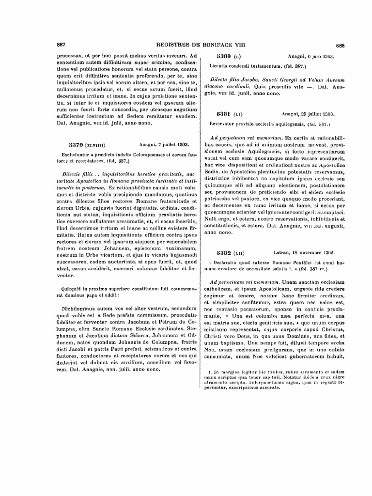 Bonifaz VIII, Unam Sanctam (Lat.) - Kopie | PDF