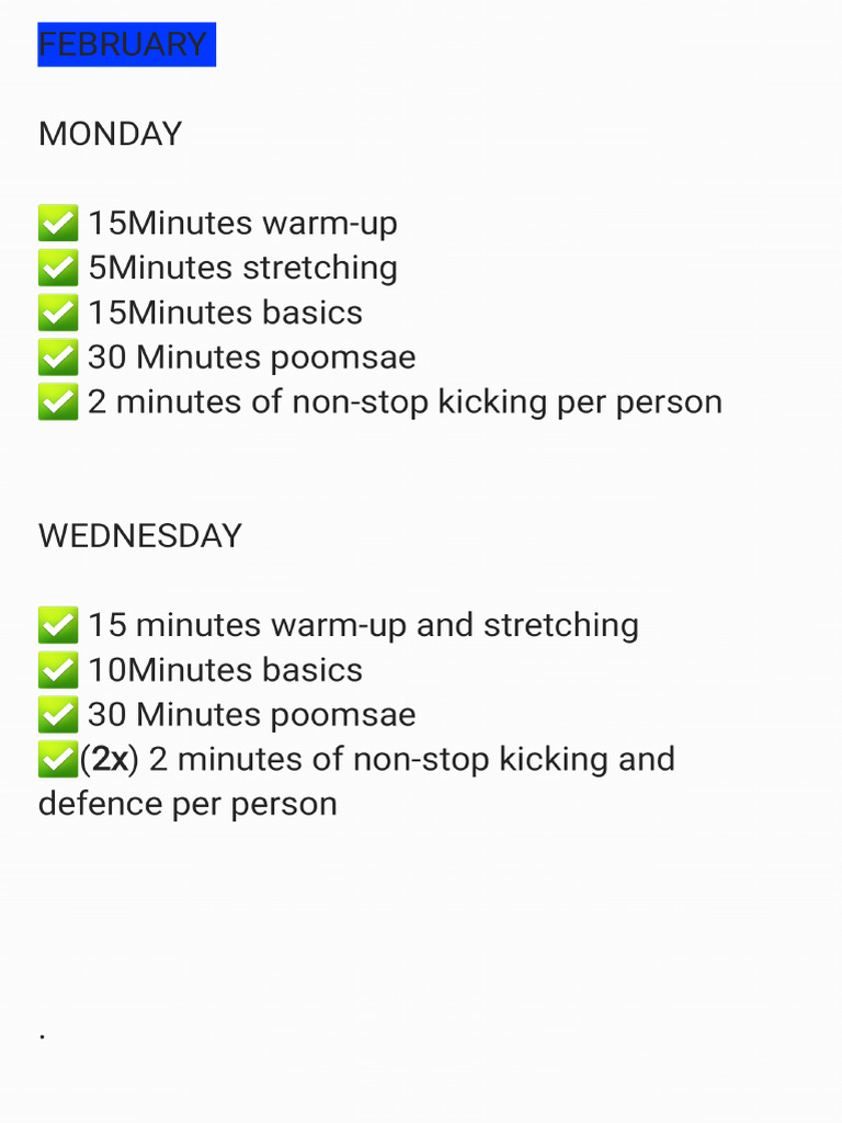 February Training Program | PDF