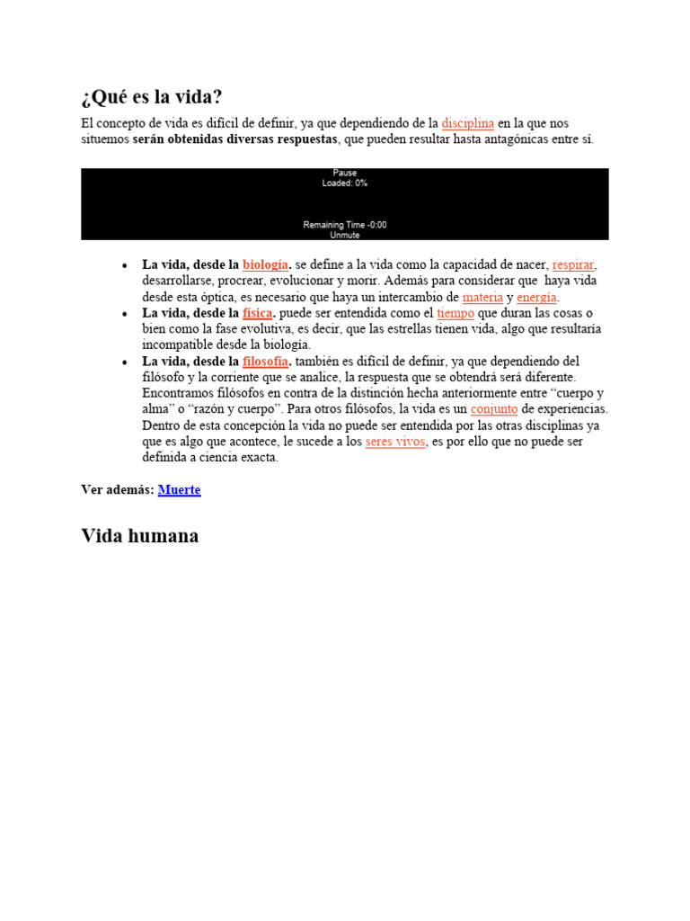 Definición y significado de la vida | PDF | Vida | Alma