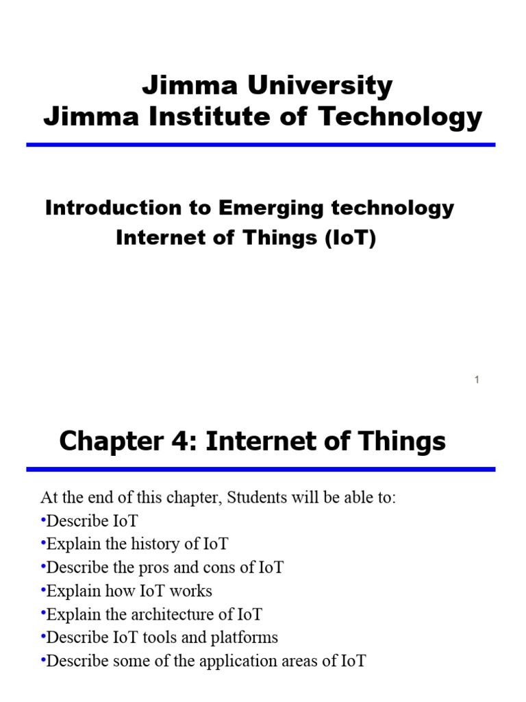 Chapter - 4 - Internet of Things (IoT) | PDF | Internet Of Things | Home Automation