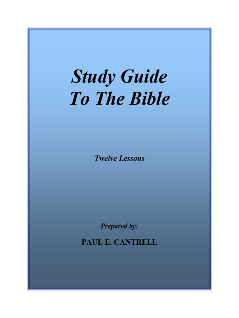 Study Guide To The Bible | PDF