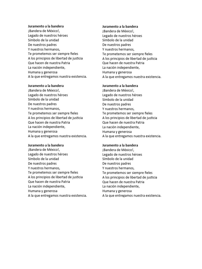 Juramento A La Bandera | PDF | Nación | Símbolos nacionales