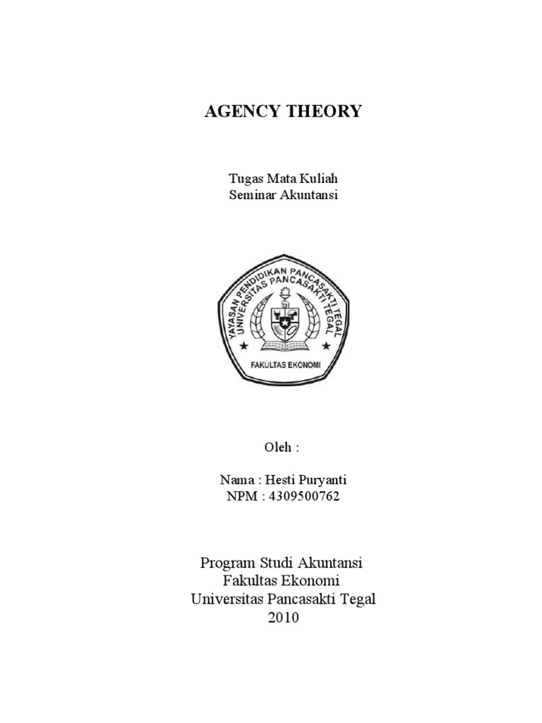 Agency Theory | PDF | Karier & Perkembangan | Bisnis